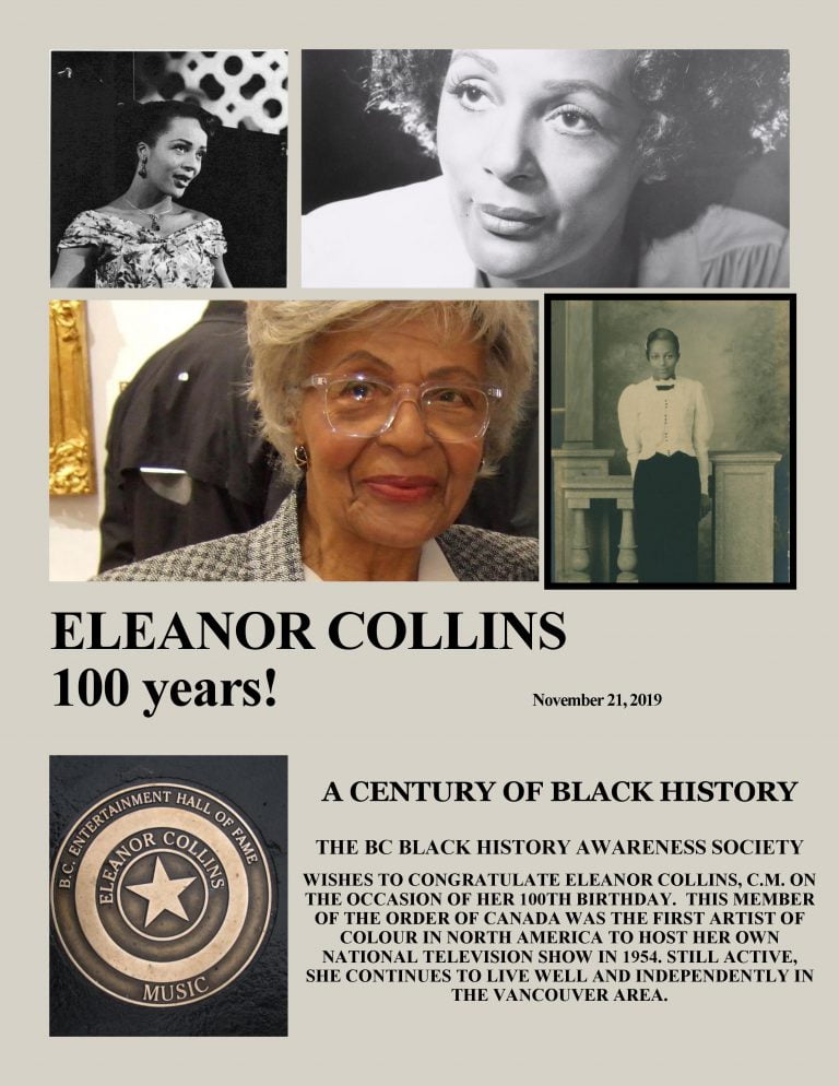 Eleanor Collins: More than a Century of Black History! – BC Black ...